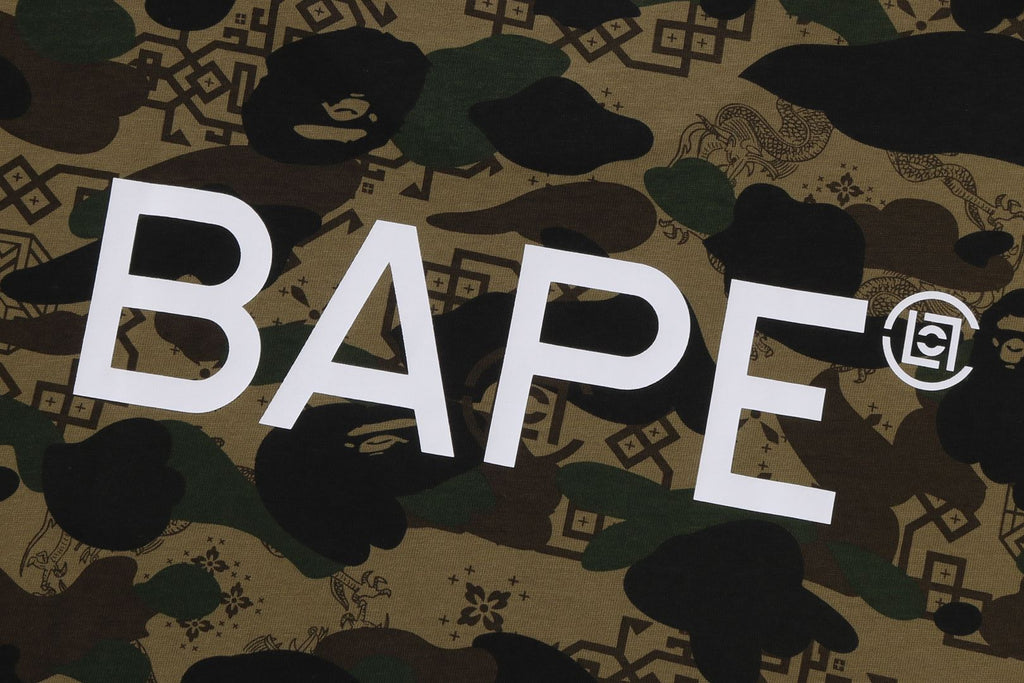 BAPE X CLOT CAMO OVERPRINT LOGO RELAXED FIT TEE MENS – eu.bape.com