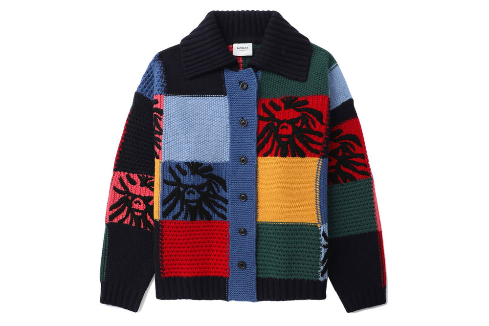 BAPE BLACK HAND KNIT PATCHWORK SWEATER MENS – eu.bape.com