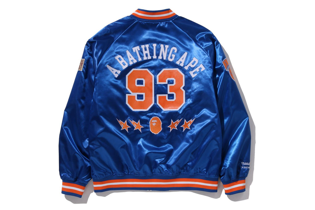 BAPE X M&N NBA - NEW YORK KNICKS SATIN JACKET – eu.bape.com