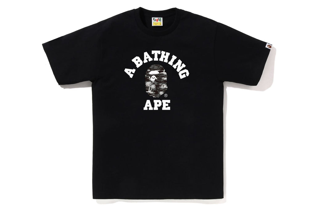 PALM TREE CAMO COLLEGE TEE – eu.bape.com