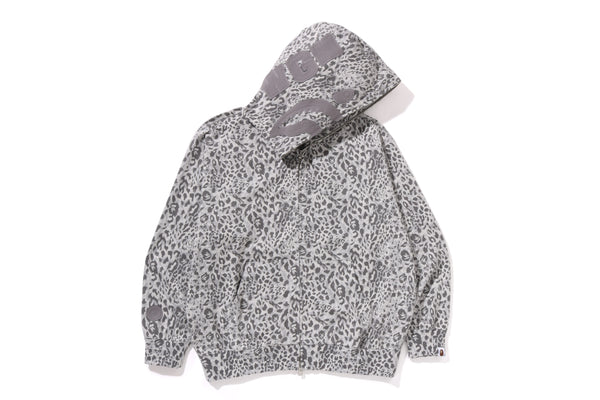 WILD LEOPARD PATTERN SHARK RELAXED FIT FULL ZIP HOODIE – eu.bape.com