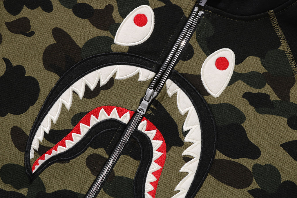 1ST CAMO SHARK PATCH ZIP HOODIE KIDS – eu.bape.com